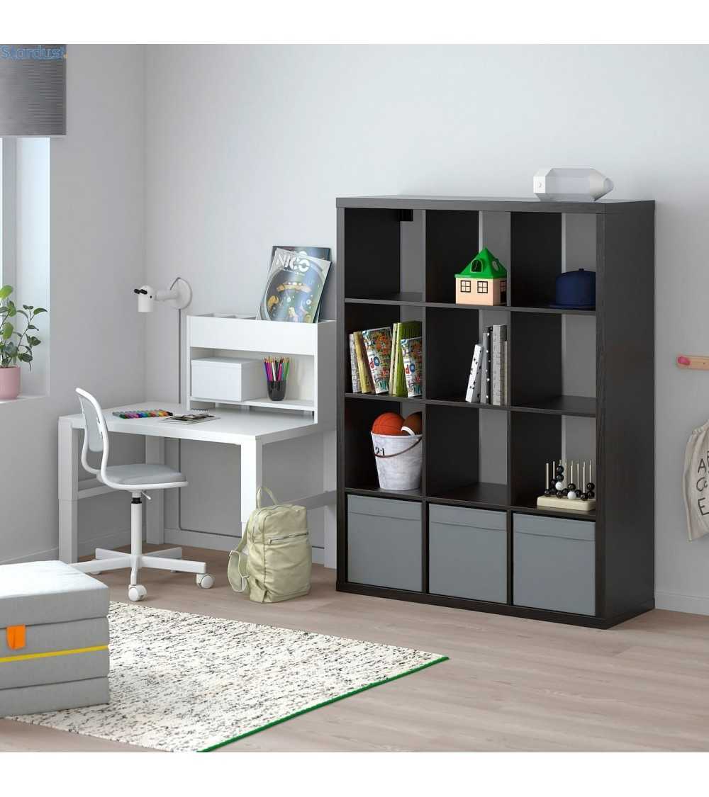 Meuble de rangement et organisateur de stockage à 12 cubes Noir