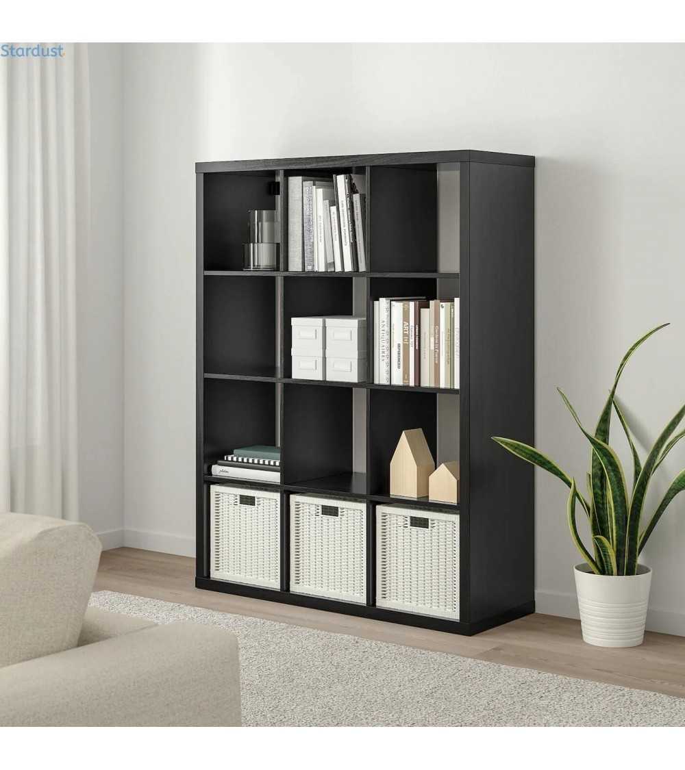 Meuble de rangement et organisateur de stockage à 12 cubes Noir