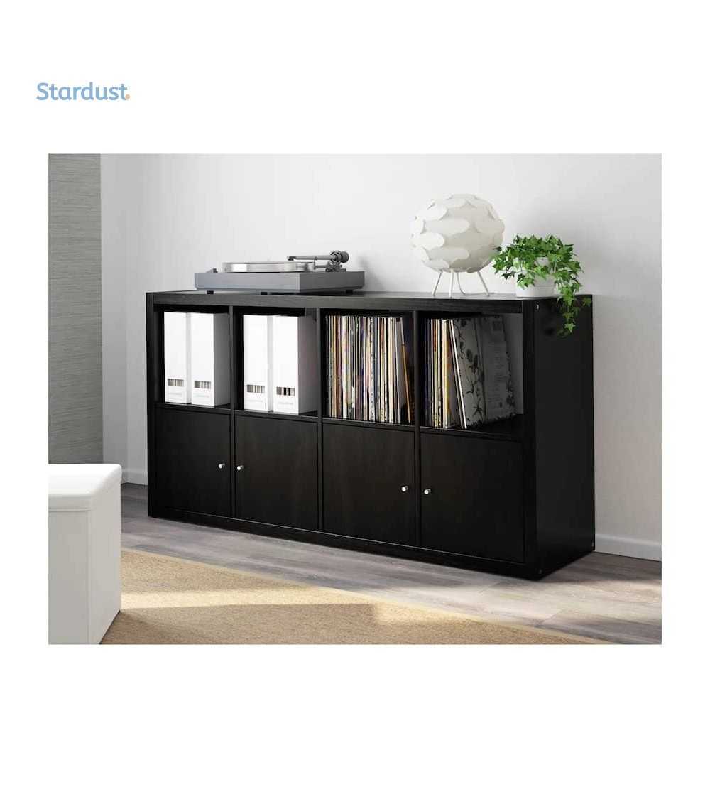 Meuble de rangement et organisateur de stockage à 8 cubes Noir