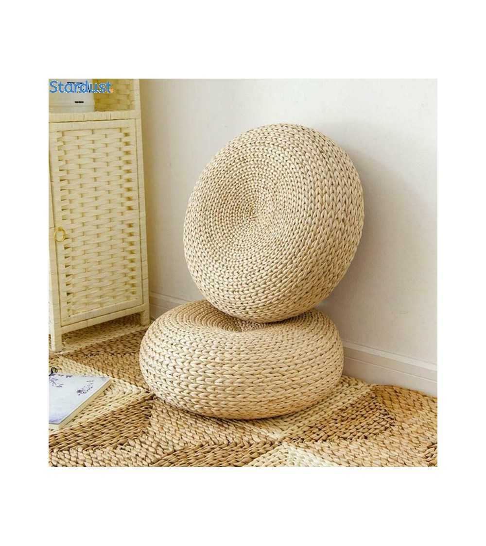 Mobilier Et Décoration en Rotin Tunisie : Pouf en Rotin Design Rond