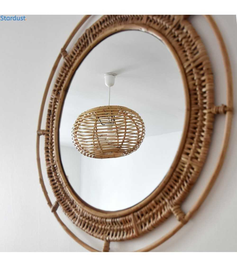 Mobilier Et Décoration en Rotin Tunisie : Miroir rond en rotin naturel ...