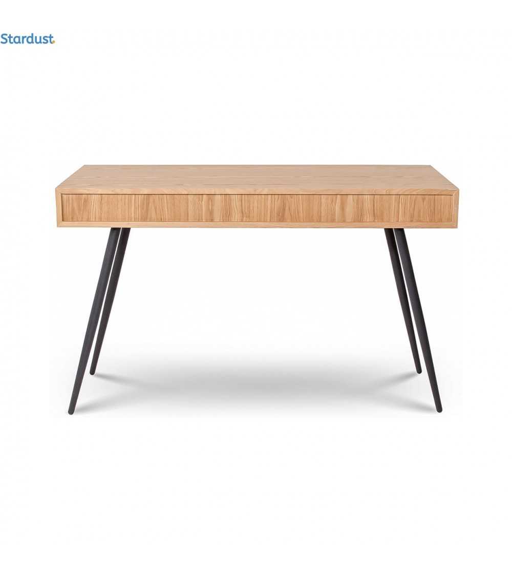 Bureau en mdf chêne et pieds metal